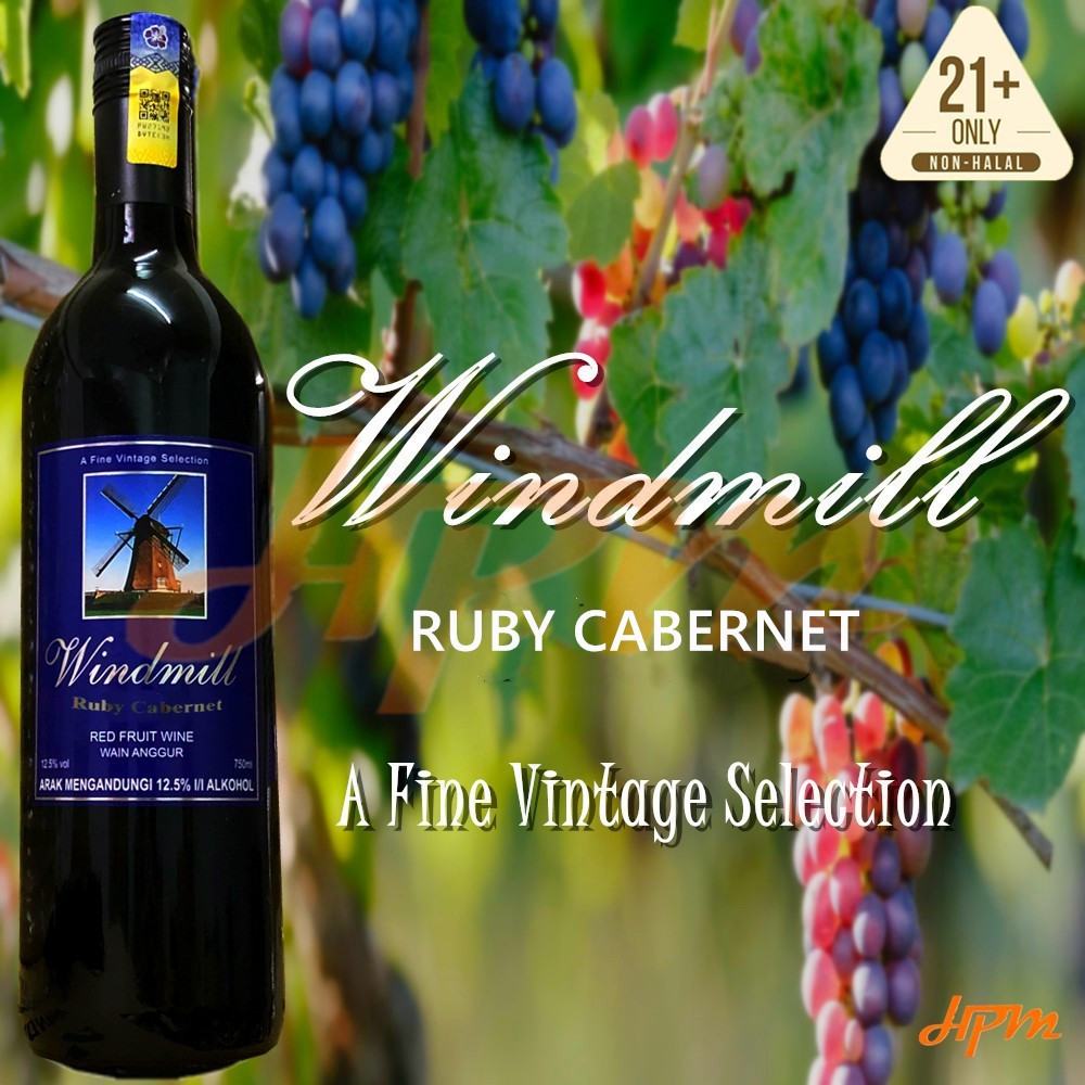 Windmill Ruby Cabernet Red wine 750ml | Shopee Malaysia