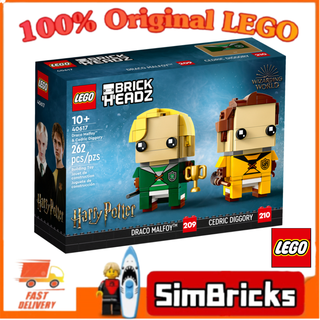 (SimBricks) LEGO 40617 BrickHeadz Draco Malfoy & Cedric Diggory ...