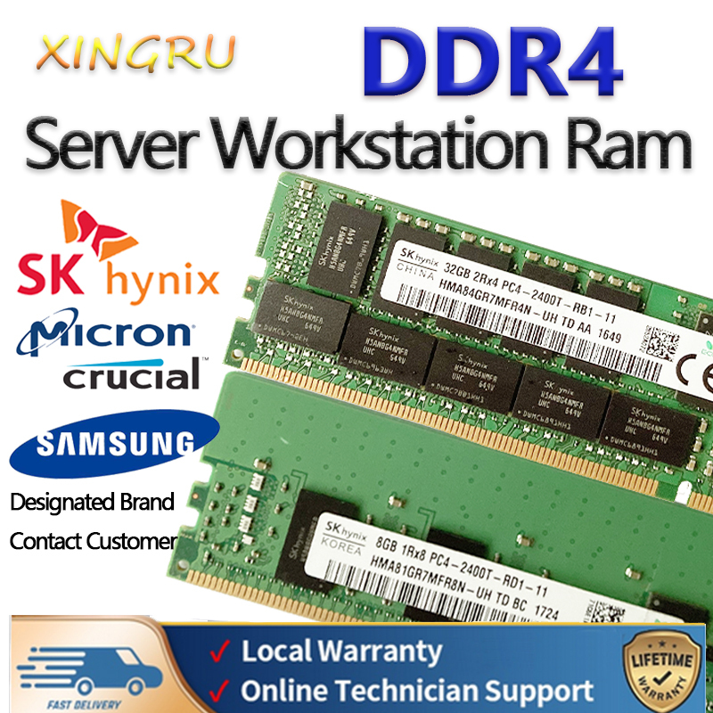 DDR4 8GB 16GB 32GB Server Workstation Memory RAM ECC REG 2133P 2400T ...