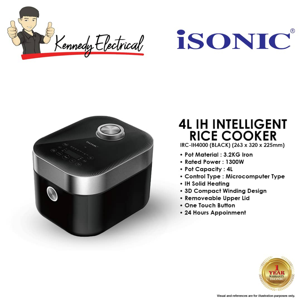 Isonic 4L IH INTELLIGENT RICE COOKER IRC-IH4000 (BLACK) | Shopee Malaysia