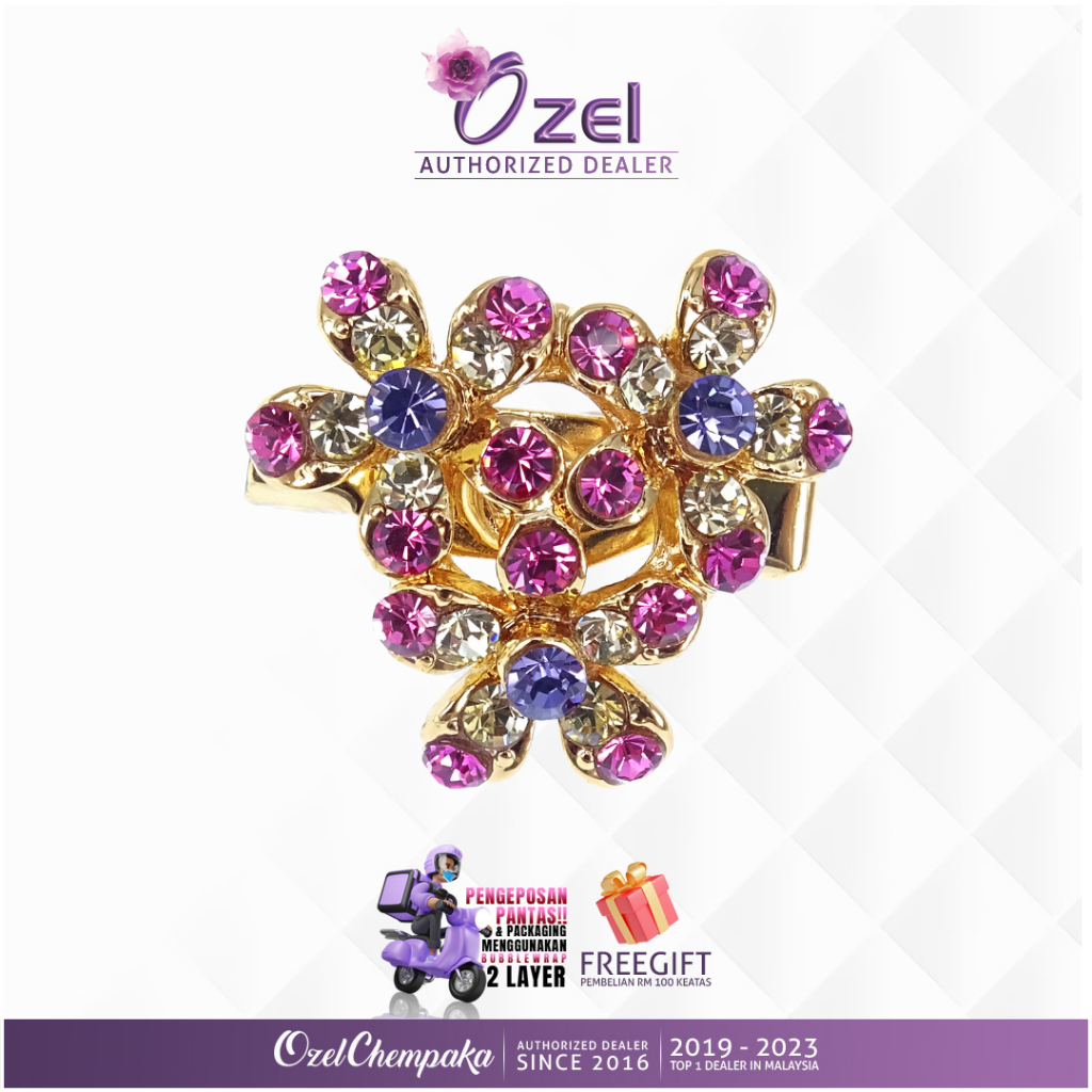 𝗦𝘁𝗼𝗸 𝗧𝗲𝗿𝘀𝗲𝗱𝗶𝗮 Ozel Chempaka Kerongsang Bahu G28052 Bunga Jasmin Kecil ...