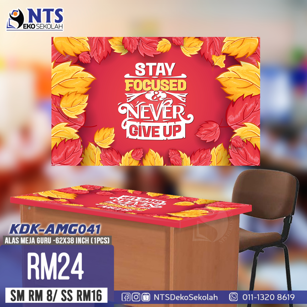 🌸1 DAY SHIP🌸 ALAS MEJA GURU TEBAL 380GSM / KALIS AIR / HIASAN KELAS ...