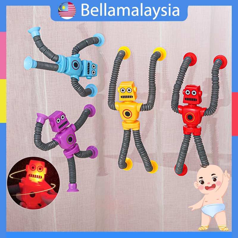 Bella Mainan Robot Pop Tubes Toy For Kids Glowing DIY Tube Toddlers ...