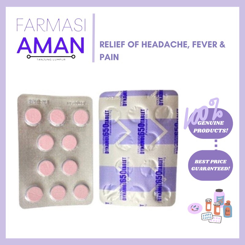 Dynapharm Dynamol 650mg Tablet Paracetamol 10's | Shopee Malaysia