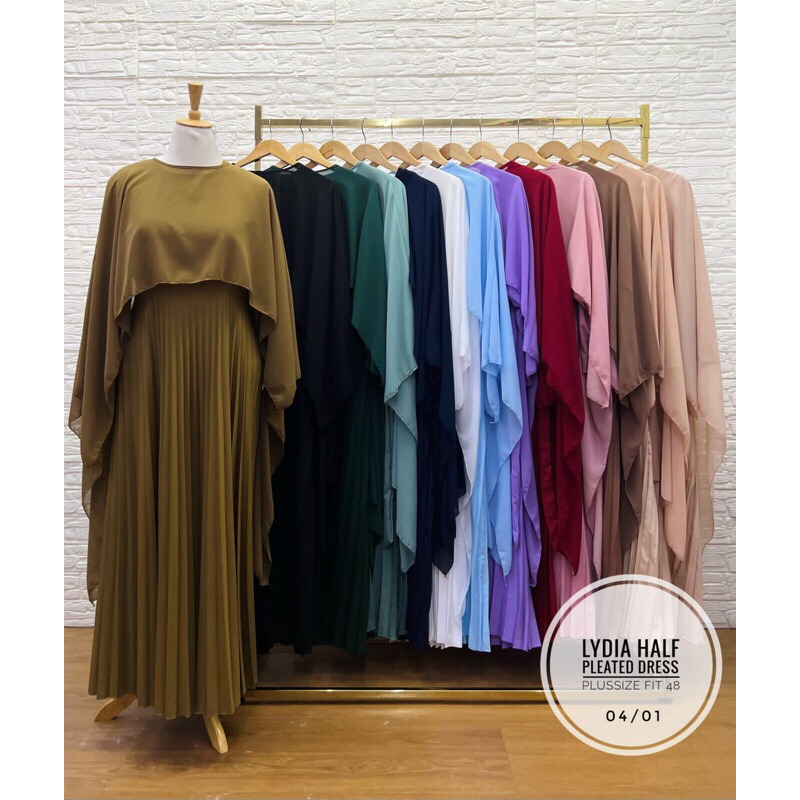 [LYDIA DRESS] BAJU RAYA 2024 LYDIA DRESS CHIFFON X MOSSCREPE | Shopee ...