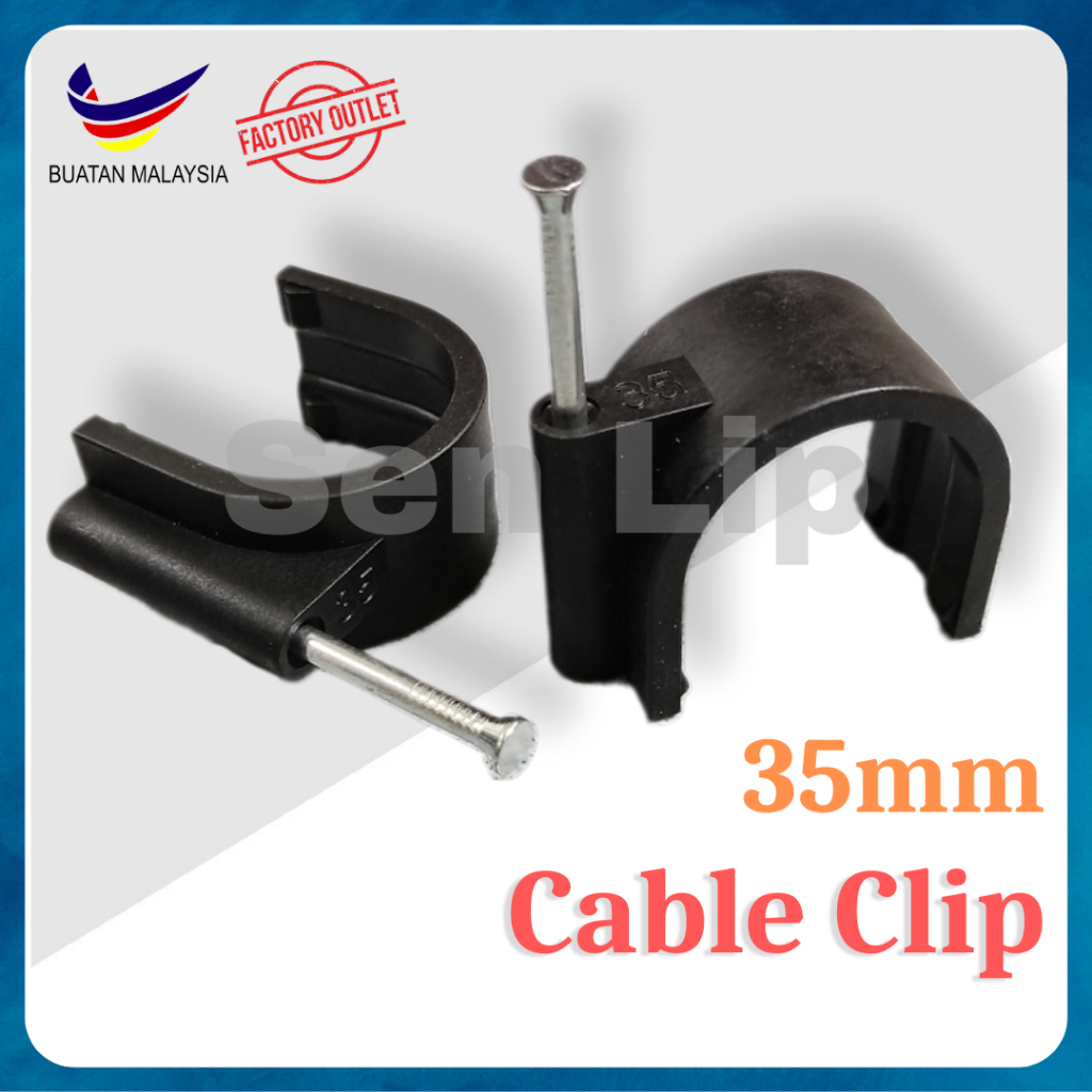 [Wholesale] 35mm Cable Clip / PVC Pipe Wall Clip / Wire Clip / U Shape ...