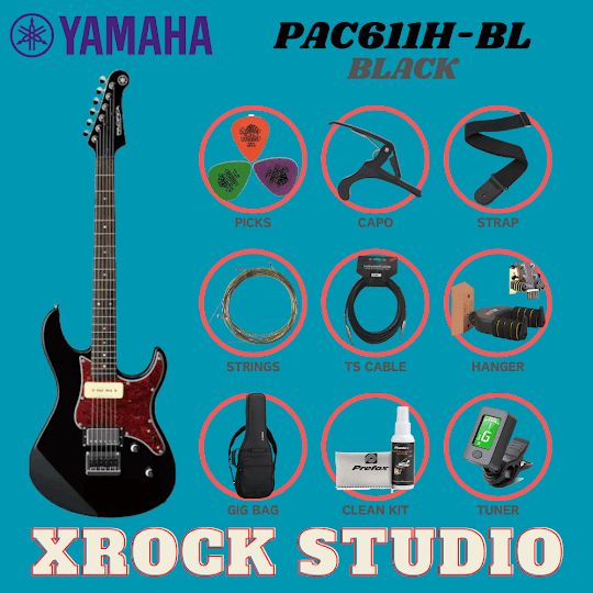 Yamaha PAC611H Pacifica Electric Guitar - Black ( PAC 611H / PAC-611H ...