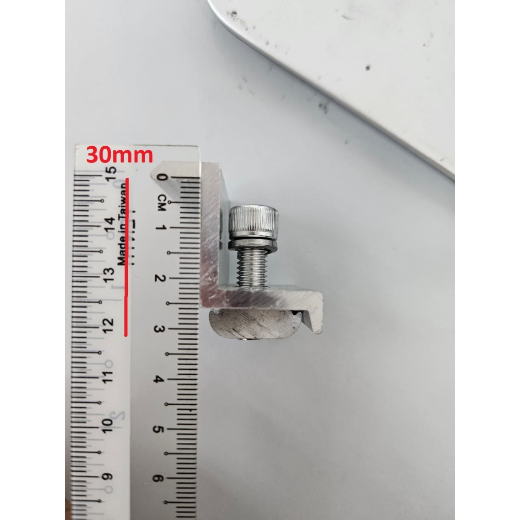 A&H 30mm End Clamp Kit for Solar PV Panel suitable for 30mm thick solar ...