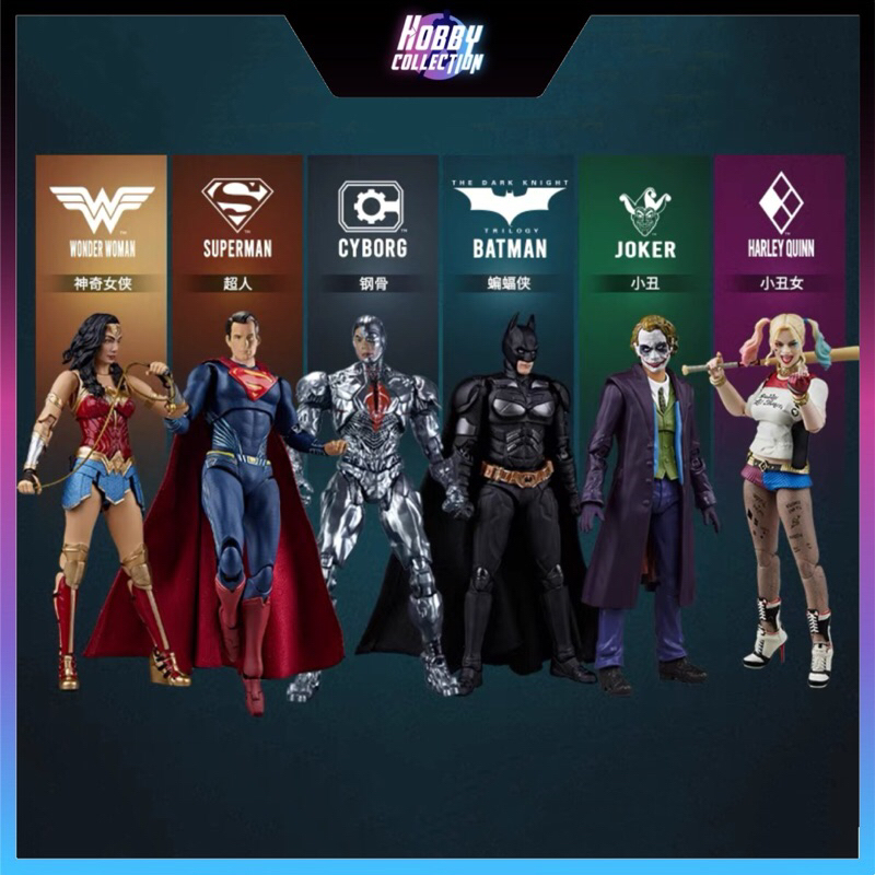 DC Action Figure Batman, Superman, Wonder Women, Joker, Harley Quinn ...
