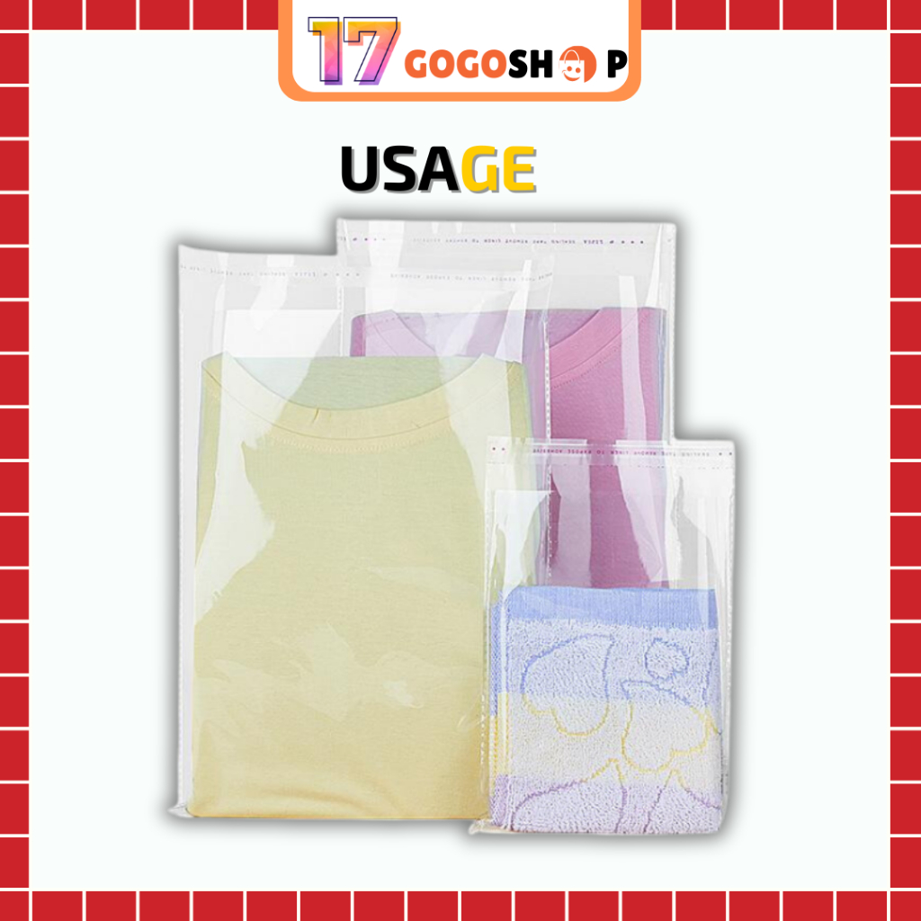 Extra Thick 0.09mm OPP Plastic Transparent Self Adhesive Bag ...