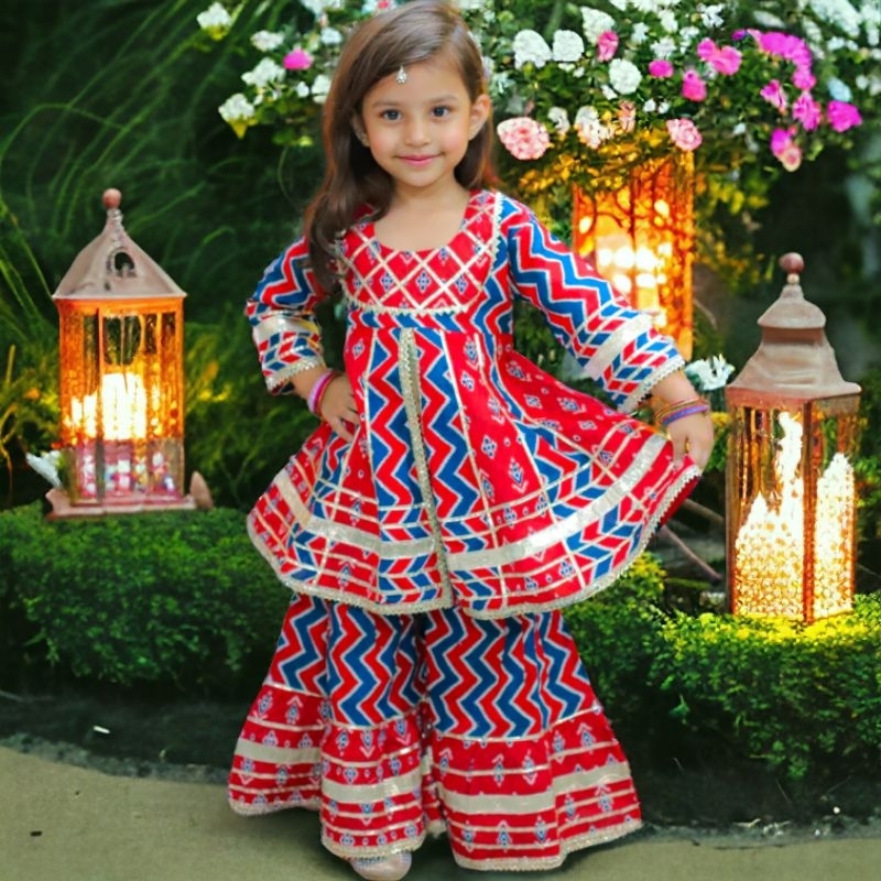 Kids Sharara Suit For Baby Girls and Kids Punjabi Suit Baju Budak India ...