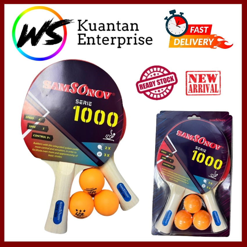 💯【100% Original】🔥Ezy Pro Table Tennis/Ping Pong Bat Set 🔥 (2pcs Bats ...
