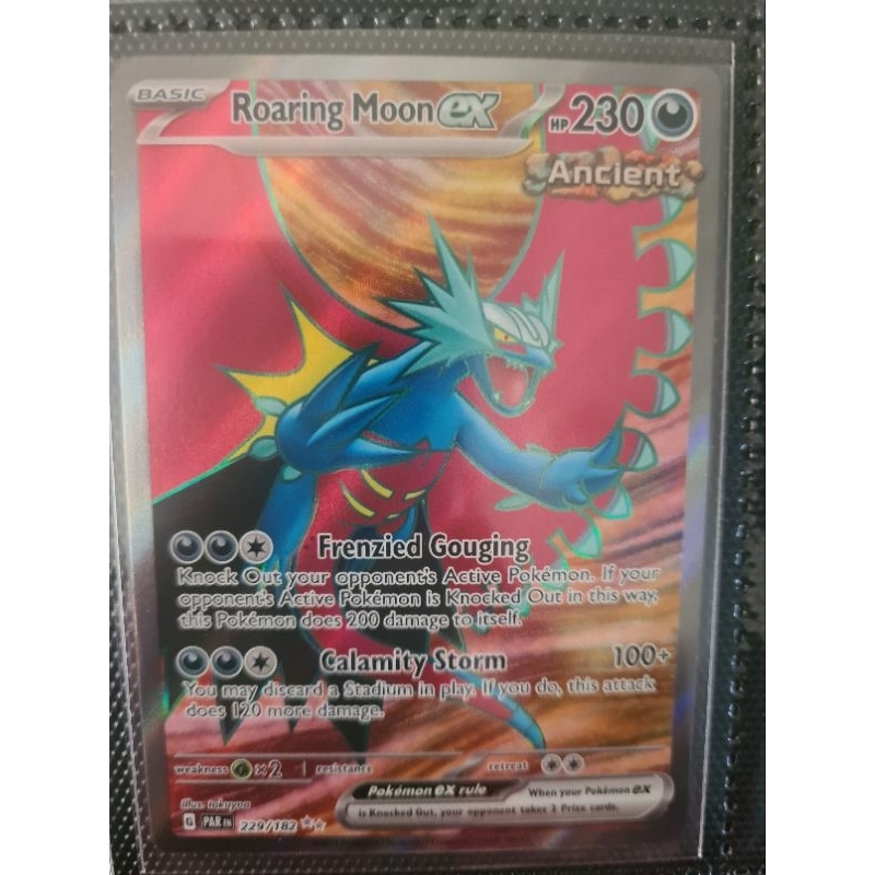 Pokemon Paradox Rift Roaring Moon ex - 229/182 - Full Art Secret Rare ...