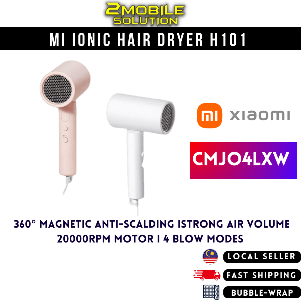 XIAOMI Mijia Ionic Hair Dryer H101 [360° Magnetic Anti-scalding IStrong ...