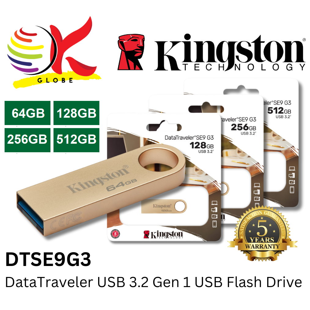 KINGSTON DTSE9G3 DATATRAVELER SE9 G3 USB 3.2 GEN 1 FLASH DRIVE ...