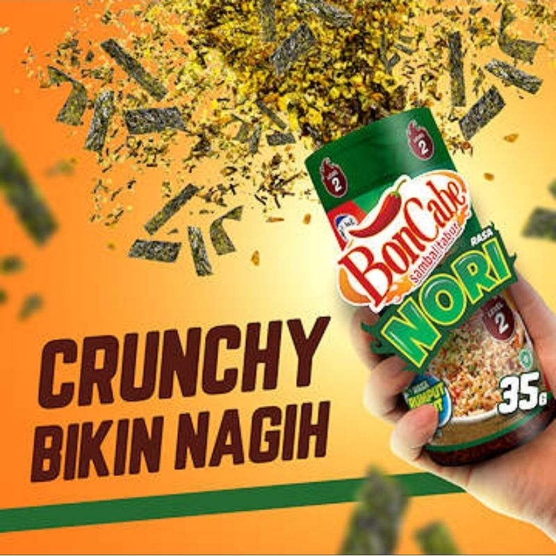 Bon Cabe Sambal Tabur Flaks Rasa Nori Rumput Laut Level 2 35g | Shopee Malaysia