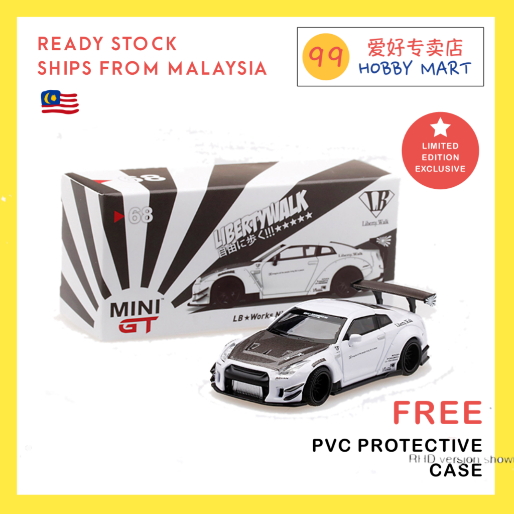 Mini GT 68 Nissan GTR GT-R R35 LB Works White | Shopee Malaysia