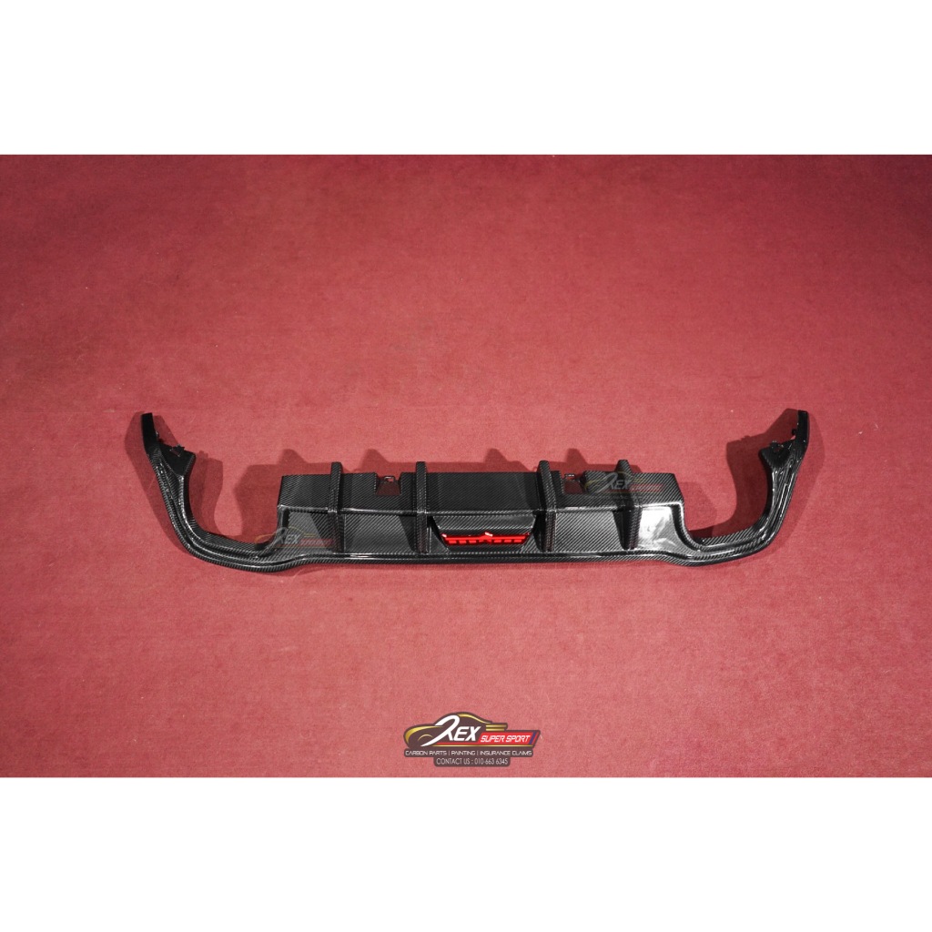 VW Volkswagen Golf Mk8 GTI / R / R-Line Rear Diffuser TAKD Quad Exhaust ...