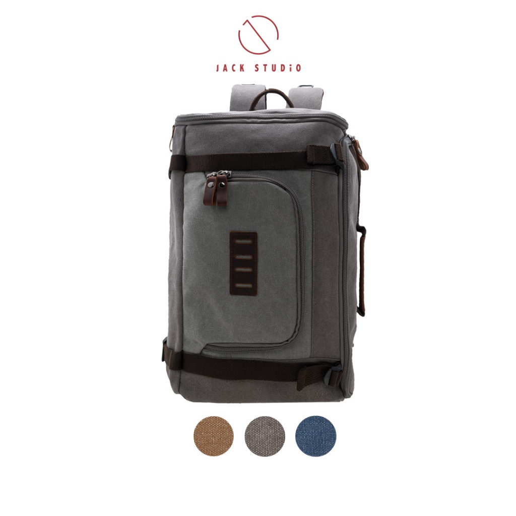 Jack Studio Canvas Leather Crossbody Sling Bag Messenger Bag Backpack ...