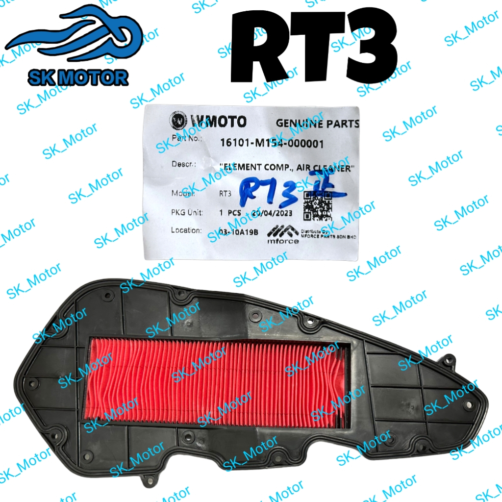 WMOTO RT3 Scooter 250 RT3S RT2 Original Element Assy Air Cleaner Air Filter Saringan Udara 16101 ...