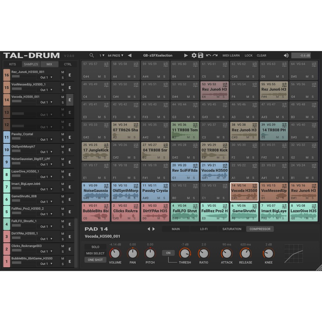 TAL-Drum v2.1.5 VSTi, VST3i, AAX, CLAP x64 | Togu Audio Line (Win) Drum ...