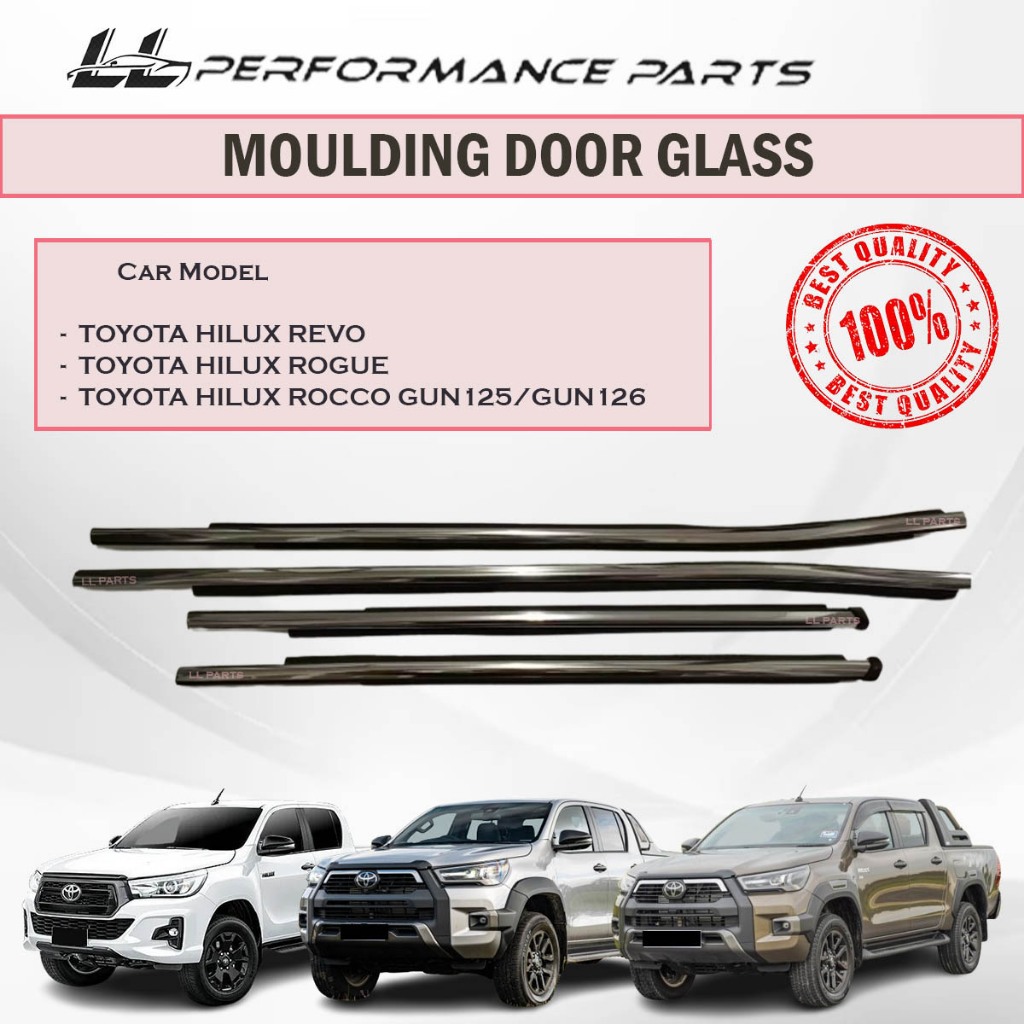 Toyota Hilux Revo Rogue Rocco Gun125 Gun126 Chrome Door Moulding Lining ...