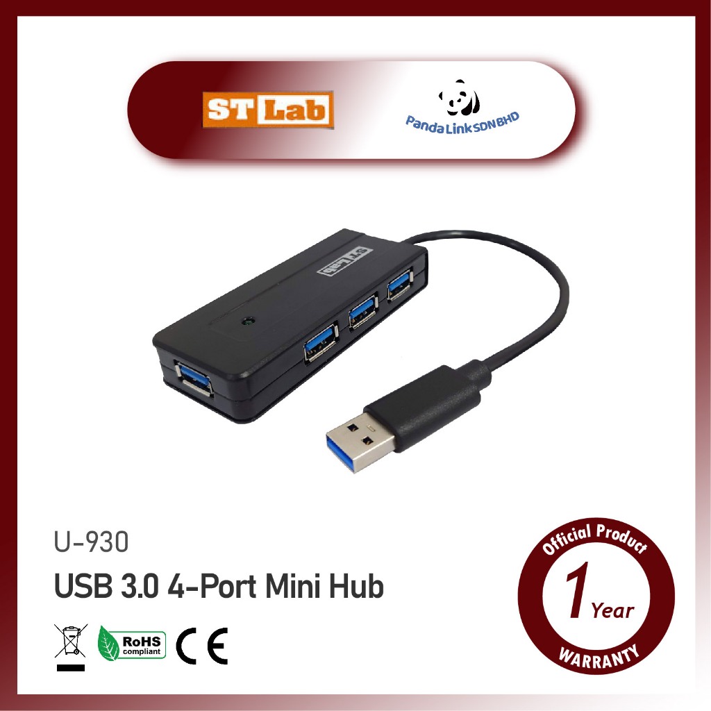 ST-LAB U-930 USB3.0 4-Port Mini Hub | Shopee Malaysia