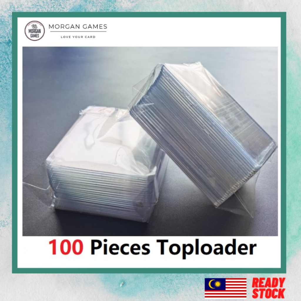 【Morgan Games】[Ready Stock]100 Pieces Toploader 35PT Thickness 35PT 游戏卡夹硬卡套 Card Protector TCG ...