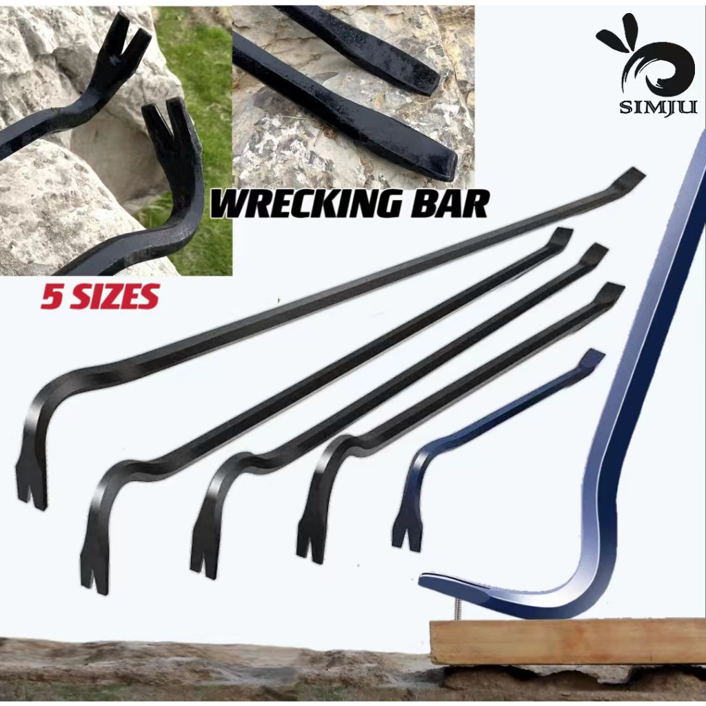 17"/24"/29"/34"/39" Wrecking Bar Nail Puller Crowbar Kuku Kambing Besi ...