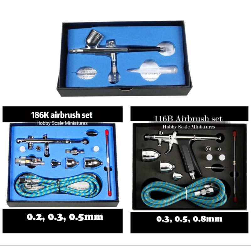 Airbrush gun for Gundam and military use HD130/ 116B / 186K with box 0 ...
