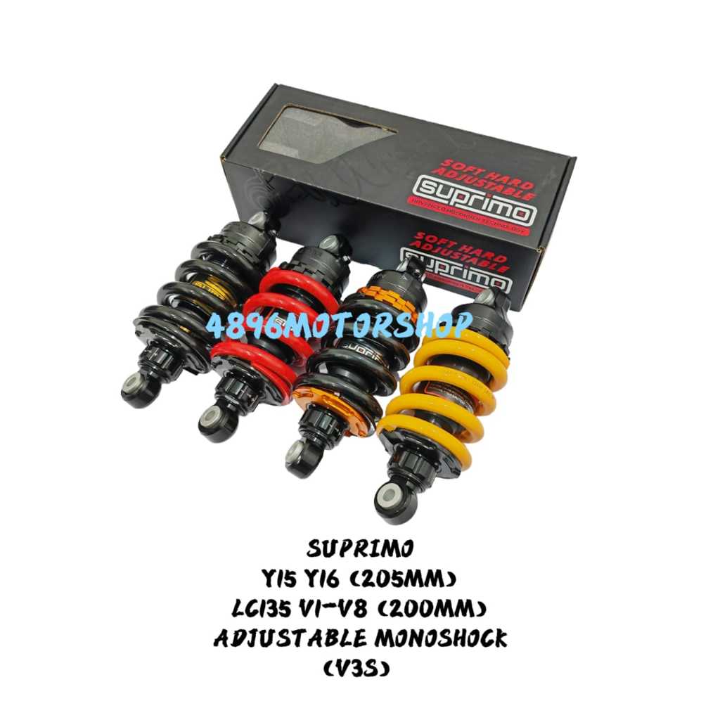 100% ORIGINAL SUPRIMO ( V3S ) ADJUSTABLE MONOSHOCK Y15ZR Y16ZR LC135 V1-V8 FI RS150 RSX Y15 Y16 ...