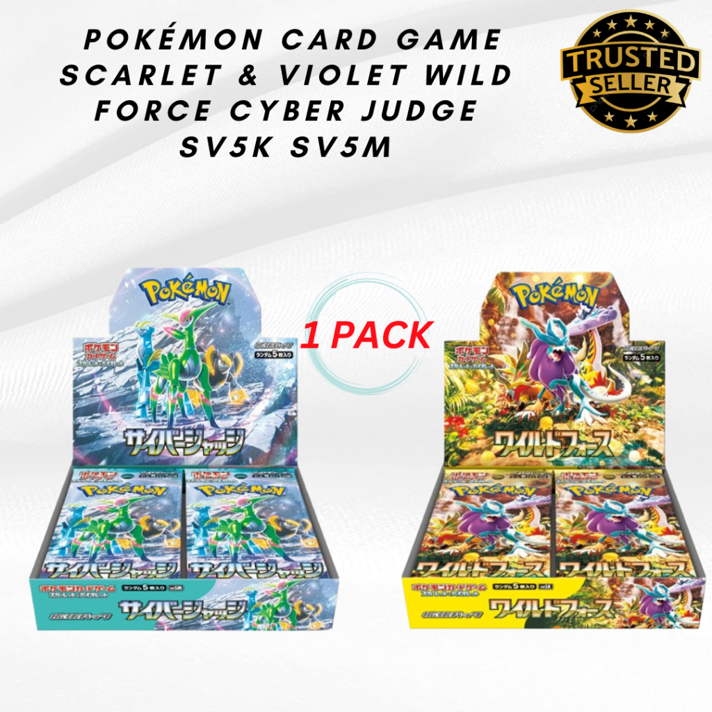 READY STOCK KL Pokémon Card Game Scarlet & Violet Wild Force Cyber Judge SV5K SV5M | 1 PACK ...