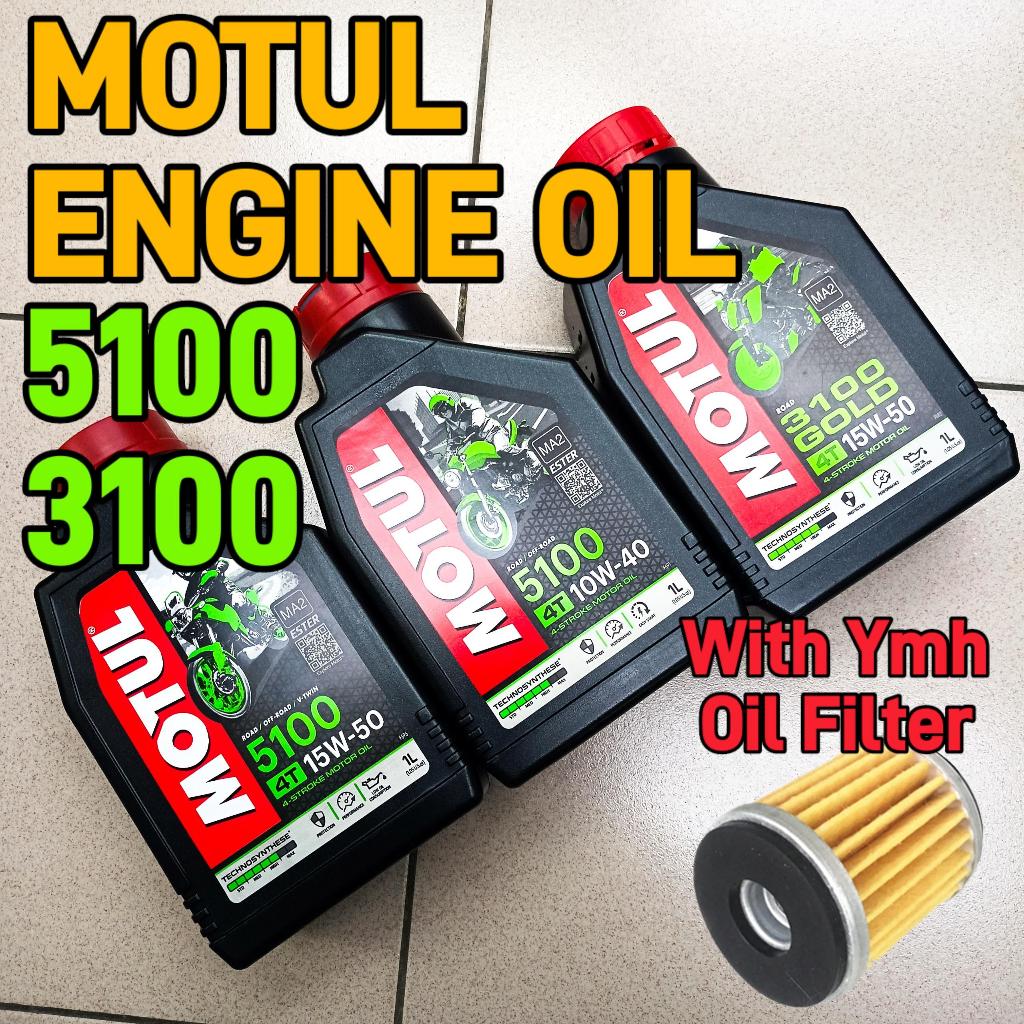 READY STOCK! MOTUL ENGINE OIL MINYAK HITAM 4 STROKE MOTOR OIL 3100 4T 15W50 5100 4T 10W40 ...