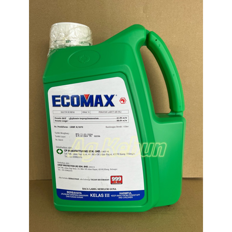 4L Ecomax Glyphosate 41% Herbicide Racun Rumput | Shopee Malaysia