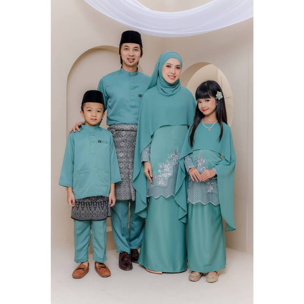 SET FAMILY EMELDA PINE GREEN / SET FAMILY RAYA 2024 NEW DESIGN RAYA ...