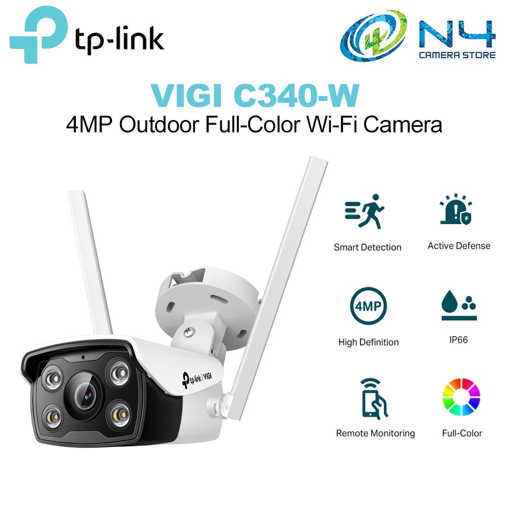 TP-Link VIGI C340-W 4MP Outdoor CCTV Full Colour High Definition Bullet ...