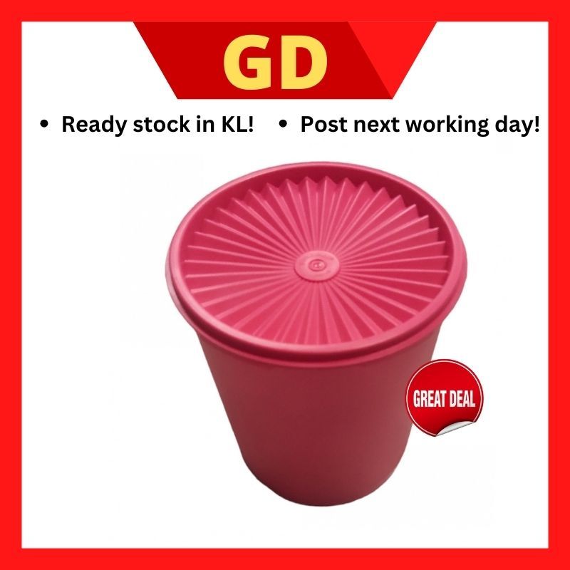 Tupperware Classic One Touch Container Red 3L ( Set of 1 ) | Shopee ...