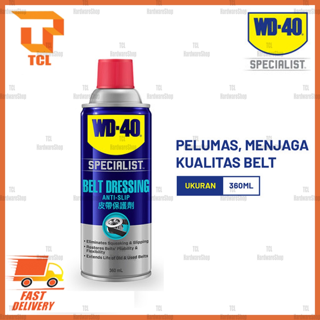 WD-40 Specialist® Belt Dressing 360ml – Perawatan Belt (Anti-Slip)/ Contact Cleaner 360ml/ White ...