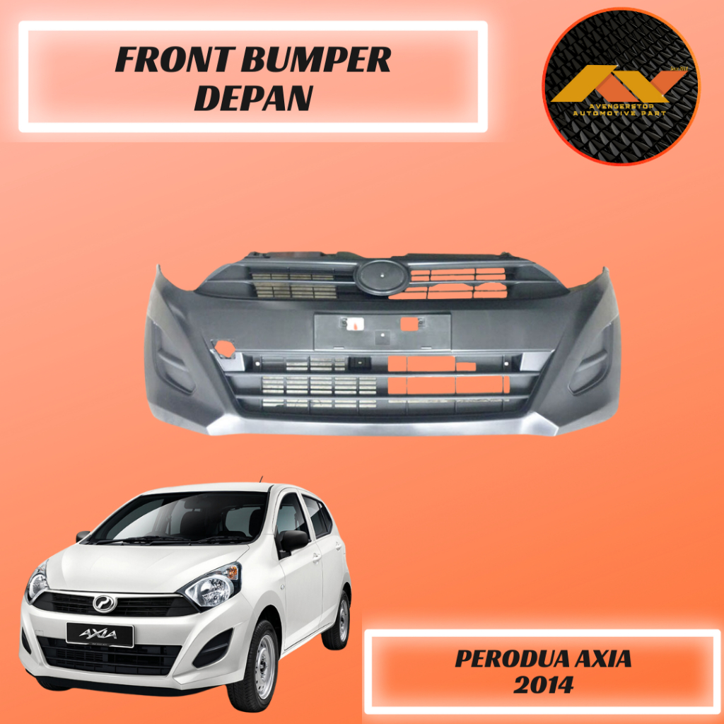 Perodua Axia / Axia Se 2014 Front Bumper Plastic PP Material Plastik ...