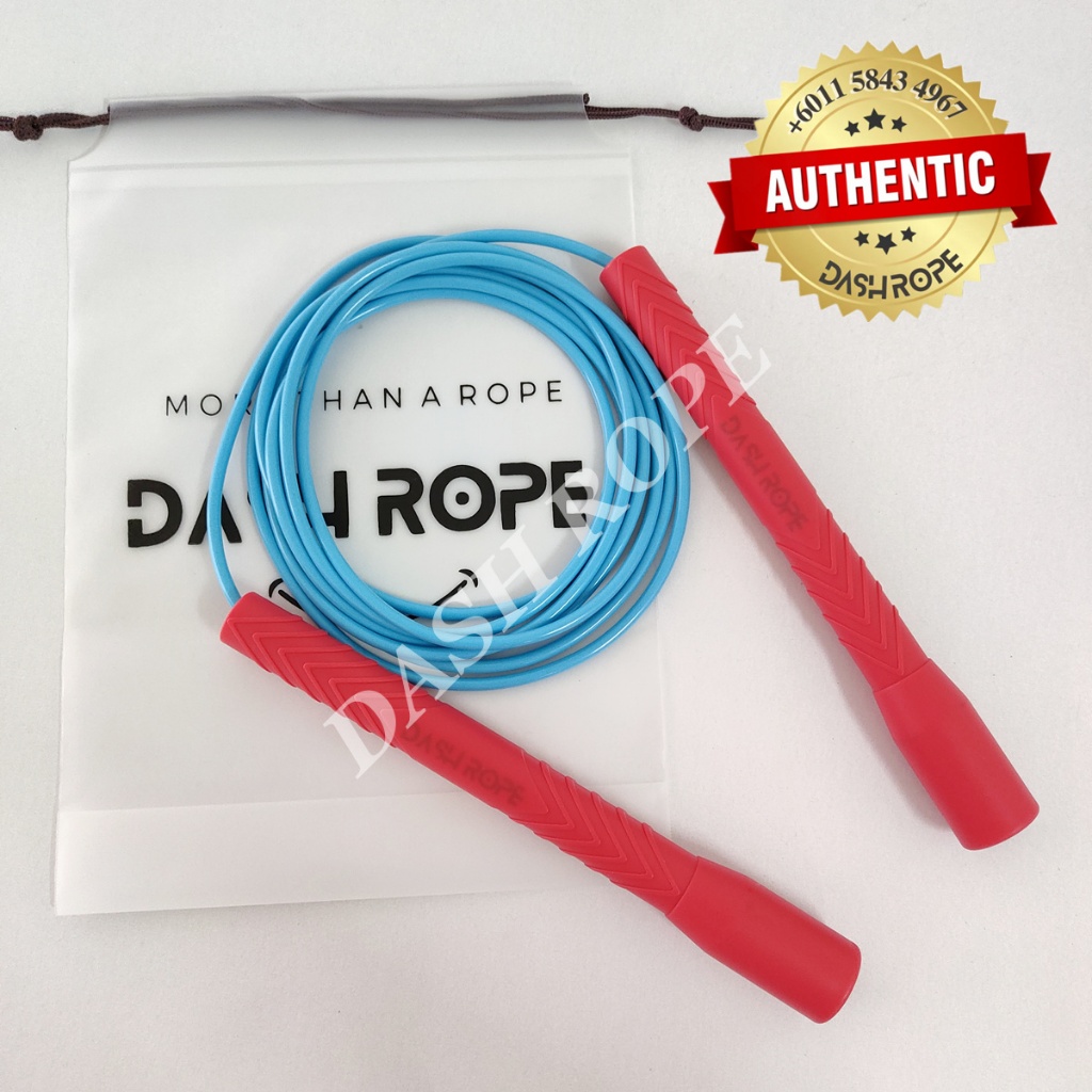 DASHROPE Shuffle 4mm Licorice Jump Rope Long Handle Freestyle Skipping ...