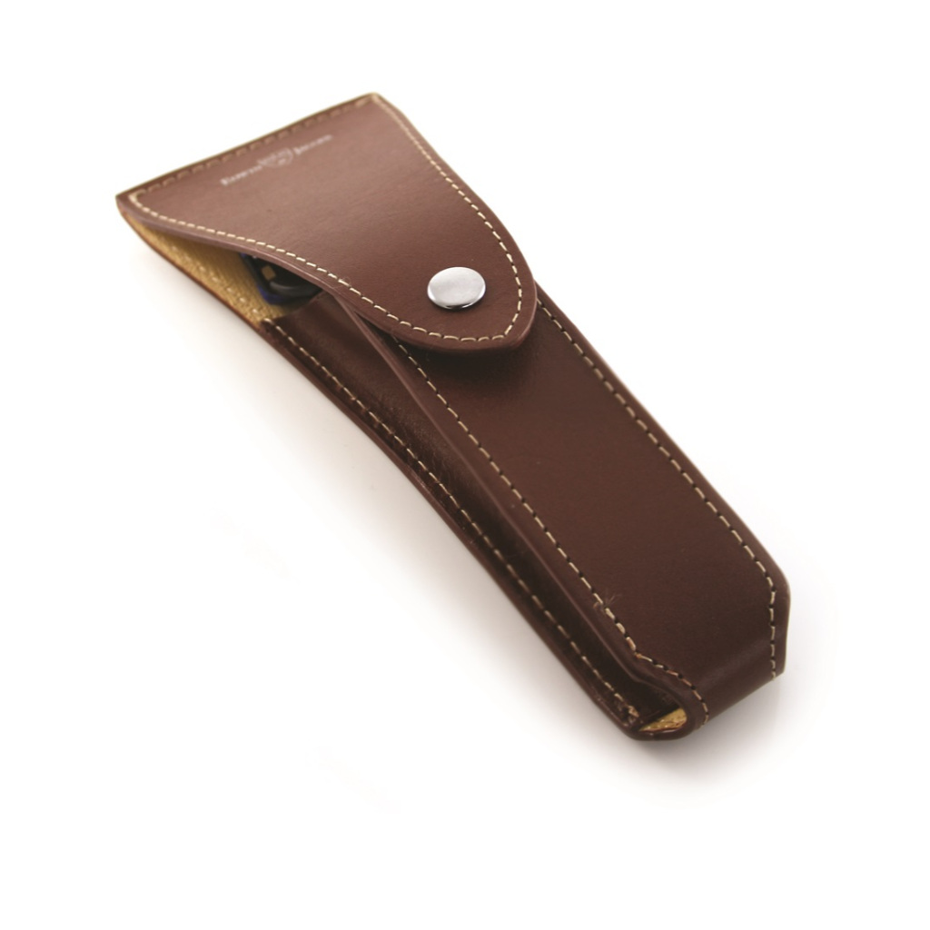 Edwin Jagger Genuine Leather Travel Case Brown for Mach 3, Fusion or ...