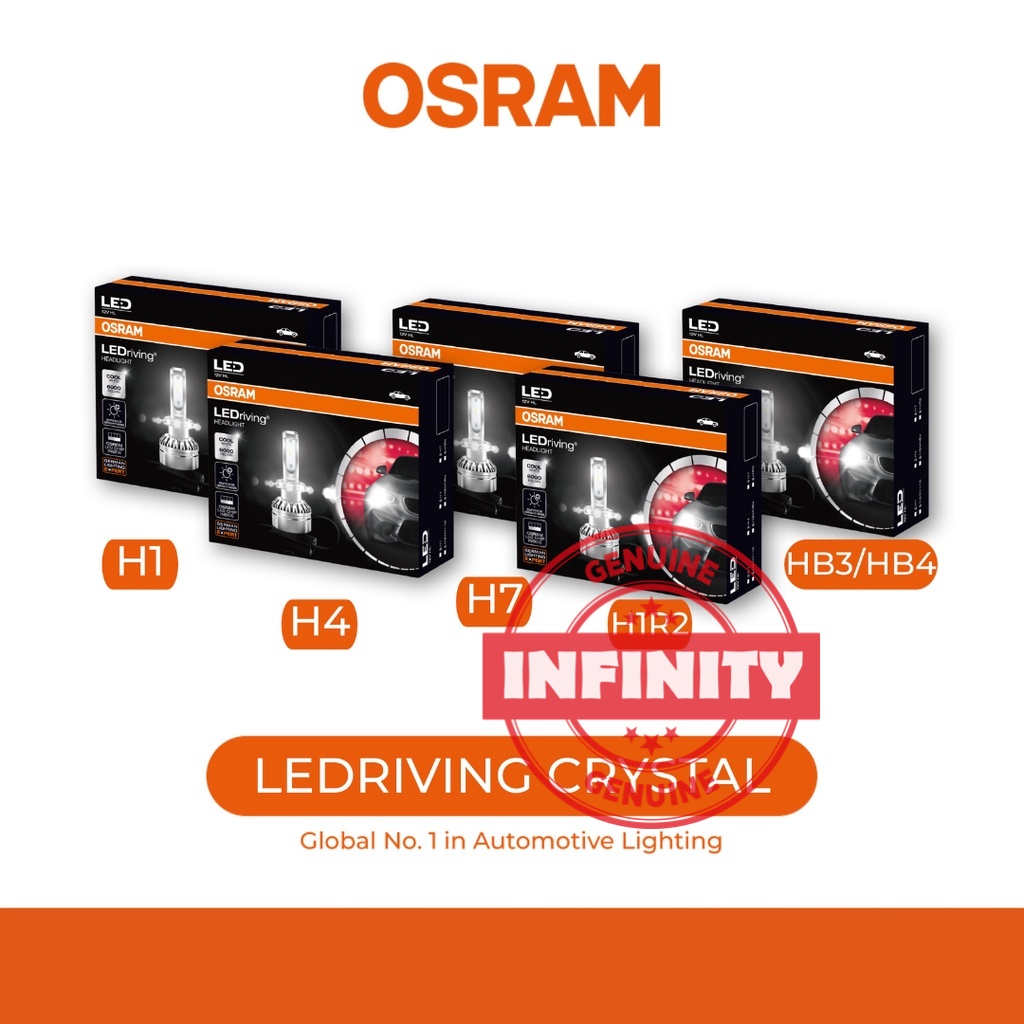 OSRAM LEDriving Crystal | LED | 1 SET (2 PCS) | All Sizes | H1, H4, H7 ...