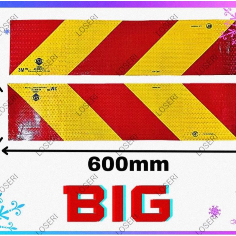 LOSERI PREMIUM 3M Diamond Grade Reflector Sticker SIRIM JPJ PUSPAKOM ...