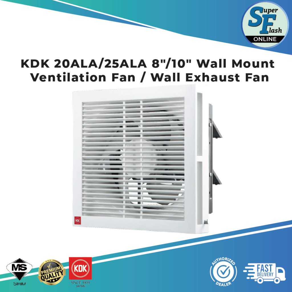 KDK 20ALA 8" | 25ALA 10" Wall Mounted Ventilation Fan | Exhaust Fan ...