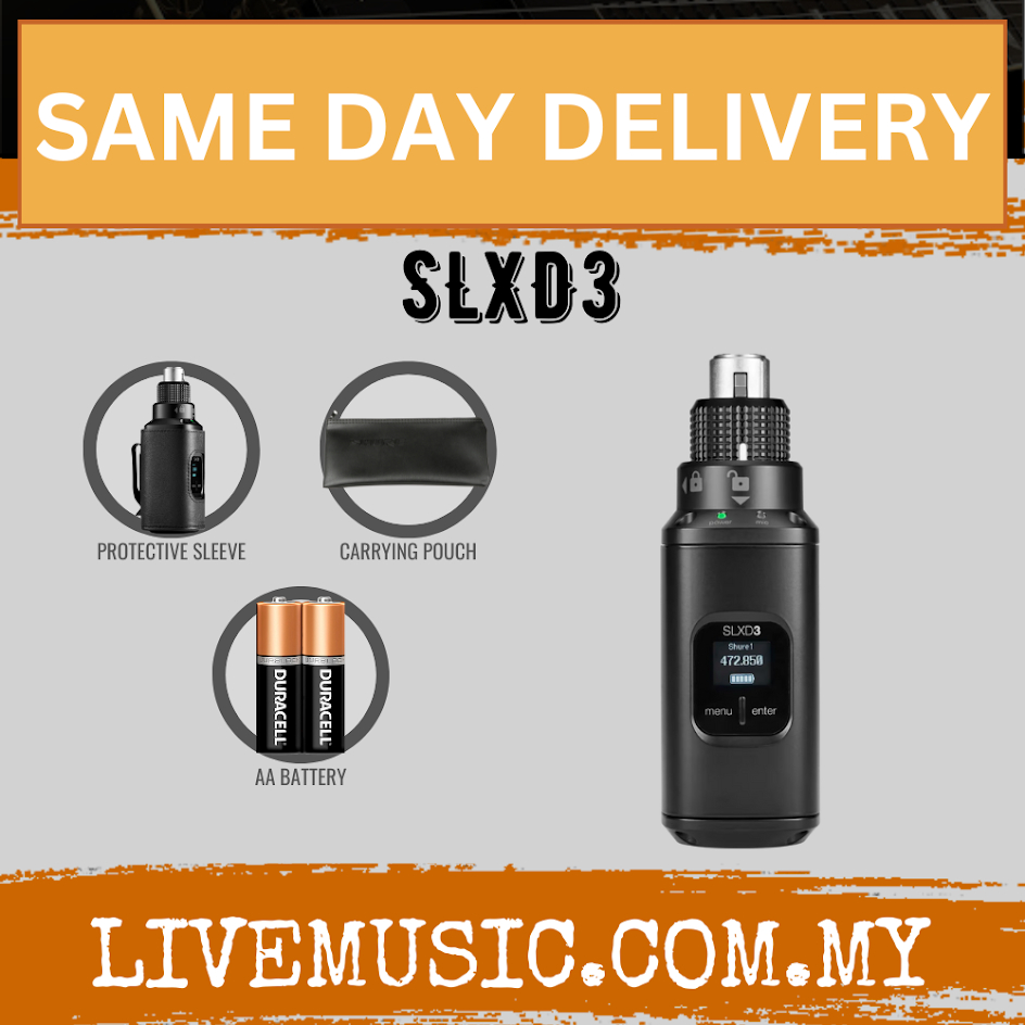Shure SLXD3 Plug-On Digital Wireless Transmitter With XLR Connector ...