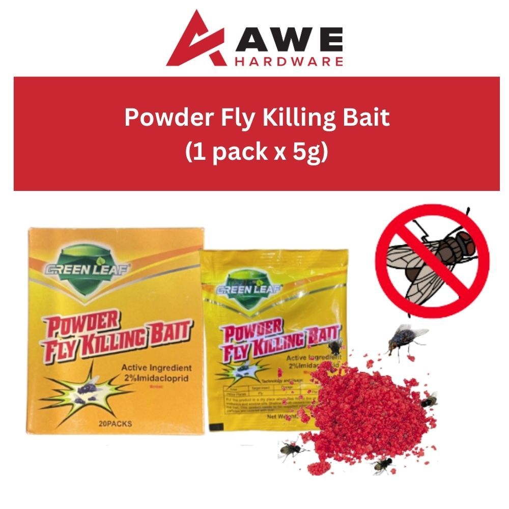 Green Leaf Powder Fly Killing Bait 5g 1pack Kill System Flies Ant Umpan ...