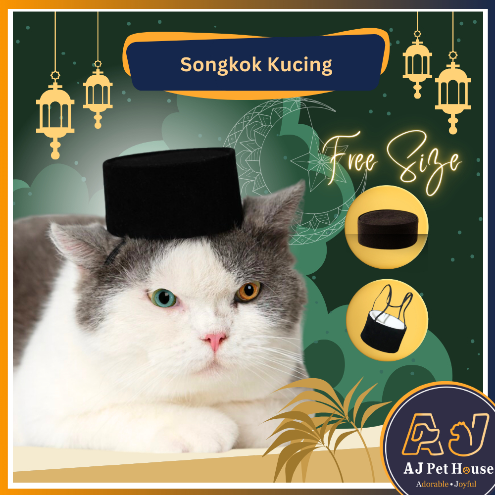 AJPET Songkok Kucing Jantan Raya 2025 Songkok Kucing Hitam Baju Melayu ...