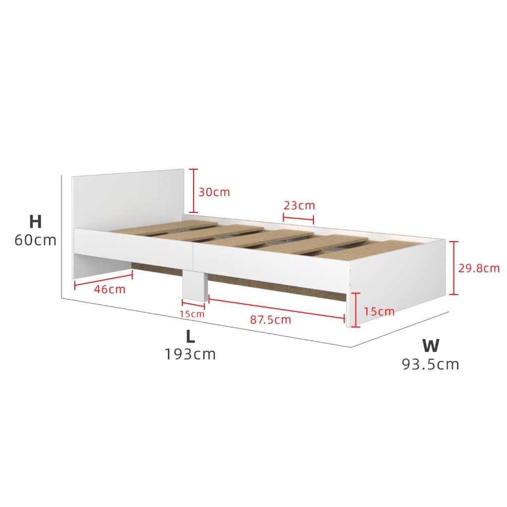 KitchenZ 3V Single Bed Frame Katil Besi Katil Kayu Katil Murah Powder ...