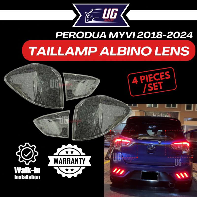 Perodua Myvi Gen 3 Facelift 2018-2024 Albino/Clear Lens 4 pieces ...