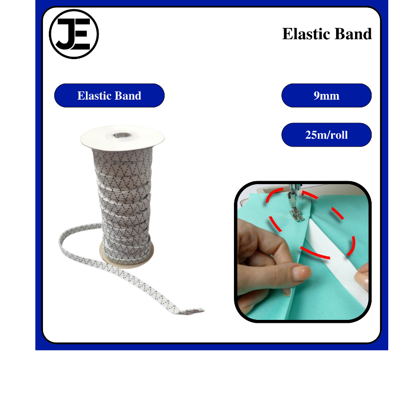 (25M/Roll) Soft Elastic Band 9mm Getah Kain | Shopee Malaysia